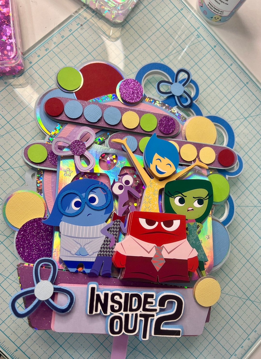 Inside Out 2 Cake Topper,personalized Inside Out Inspired 3D Cake ...