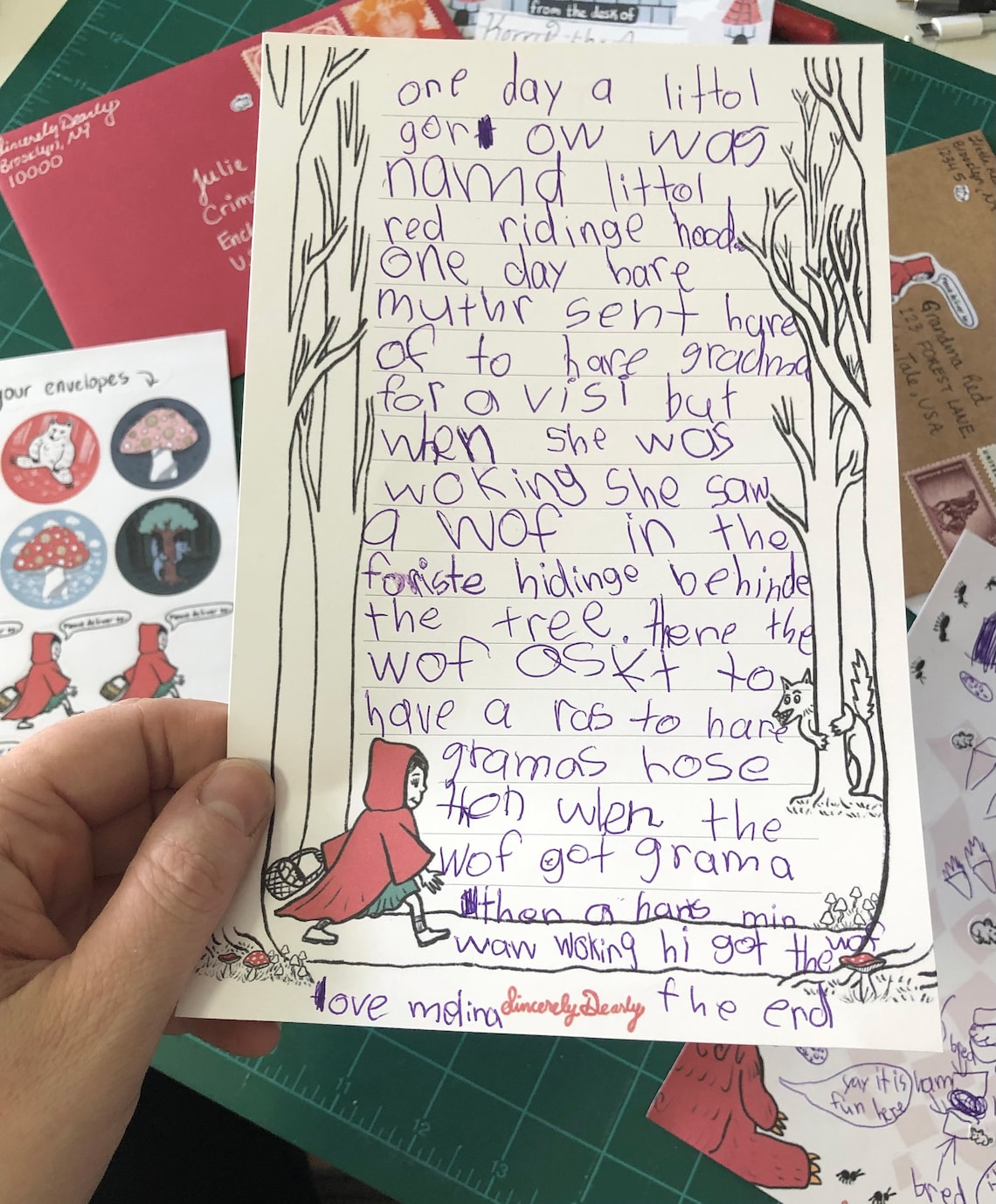 Fairy Tale Stationery / Fairy Tale Letter Writing Kit / Pen - Etsy