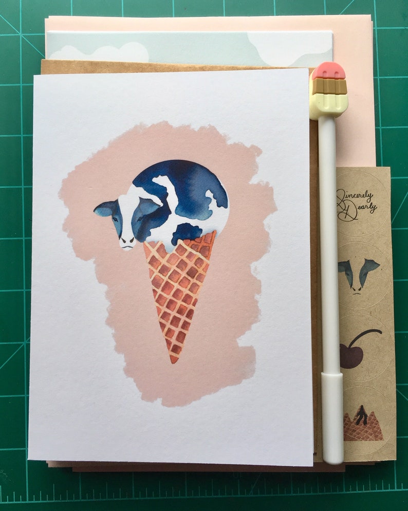 Ice Cream Stationery / Summer Stationery / Writing Set / Correspondence ...