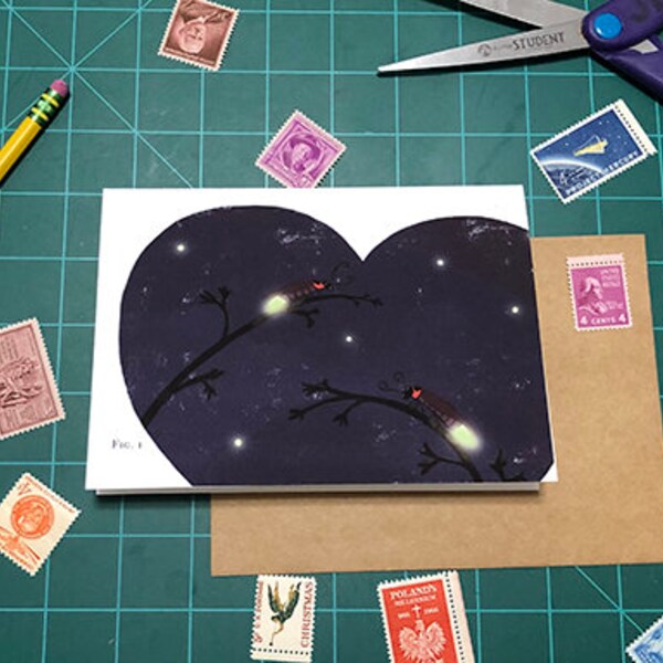 Firefly Greeting Card - Etsy