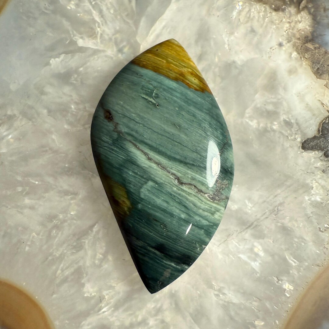 Gary Green Jasper Cabochon, Larsonite Designer Cab, Freedom Jasper From ...