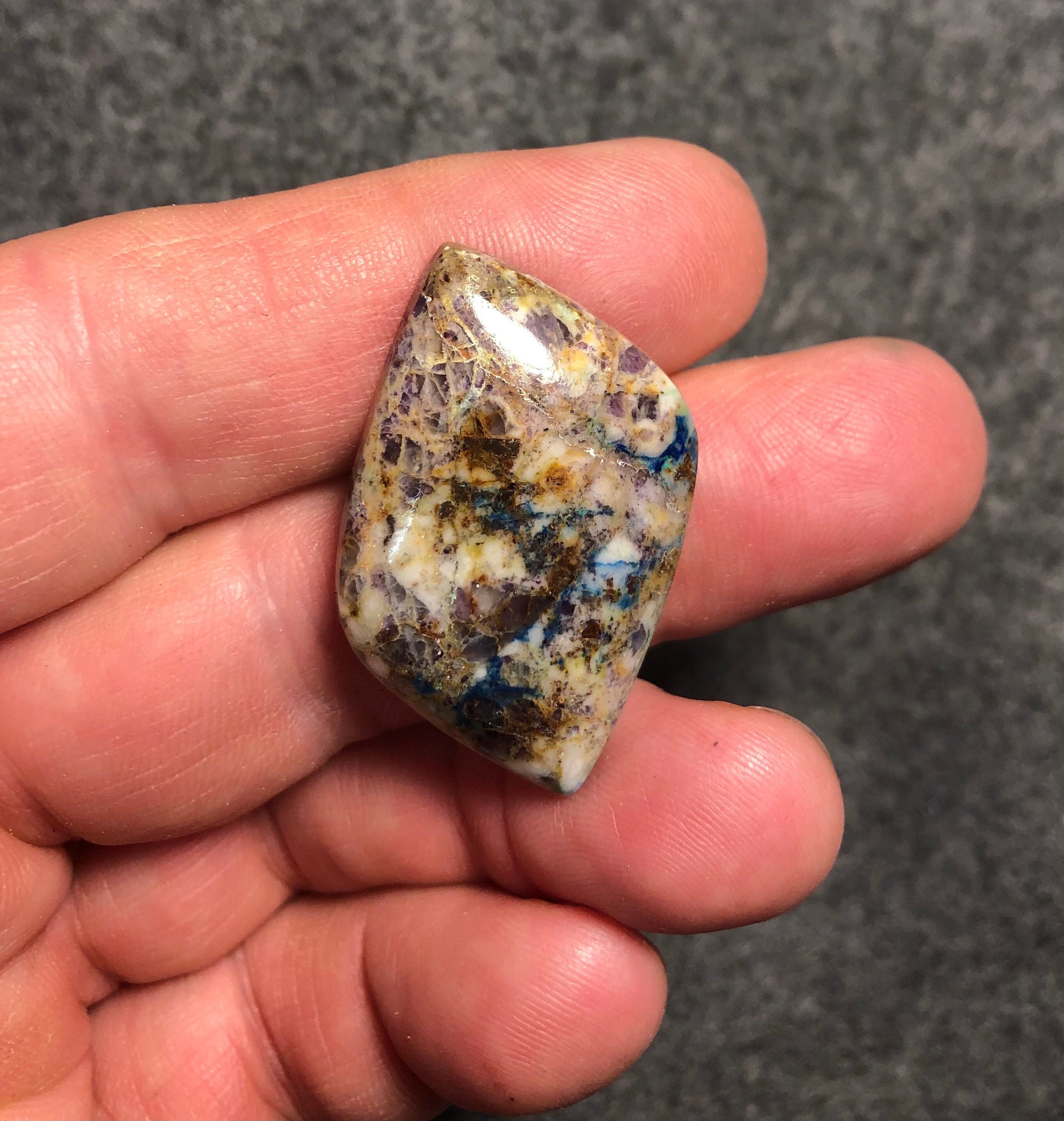 Kaleidoscope Prism Stone Designer Cabochon Purple Blue and - Etsy