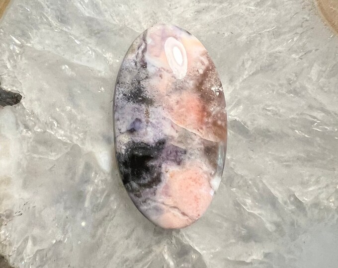 Tiffany Stone Cabochon, Bertrandite Cab, Oval Cabochon, Pink Gemstone ...