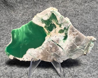 Plasma Agate Slab, Rough Slice for Lapidary, Stone Specimen, Blue ...