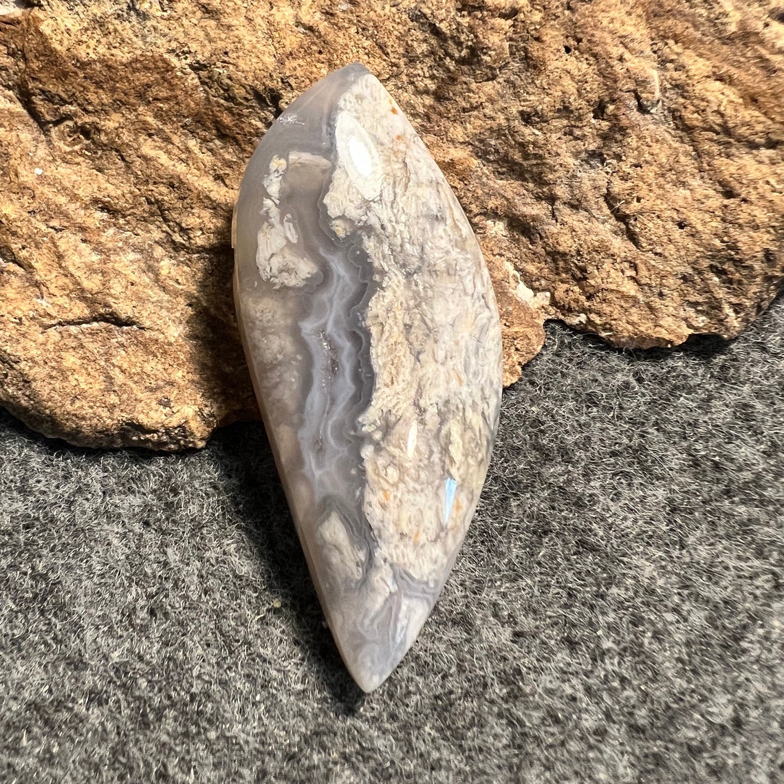 Montana Agate Designer Cabochon, Hand Cut and Polished Purple and Brown ...