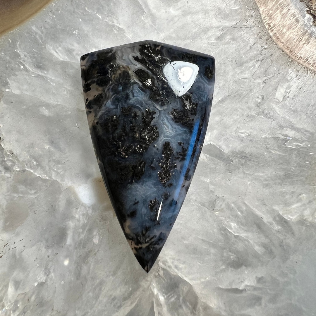 Wyoming Medicine Bow Agate Shield Shaped Stone Cabochon With Plumes ...