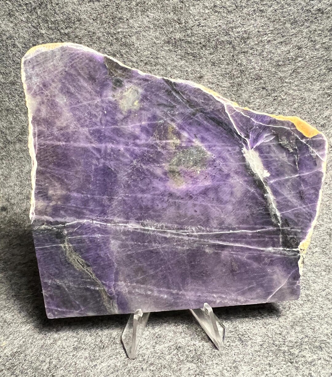 Purple Spurrite Slab, Rough Slice for Lapidary, Stone Specimen, Purple ...