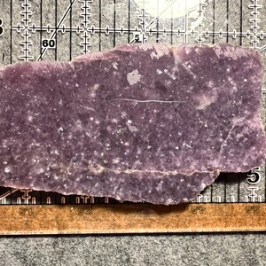 Purple Lepidolite Slab, Rough Slice for Lapidary, Stone Specimen ...