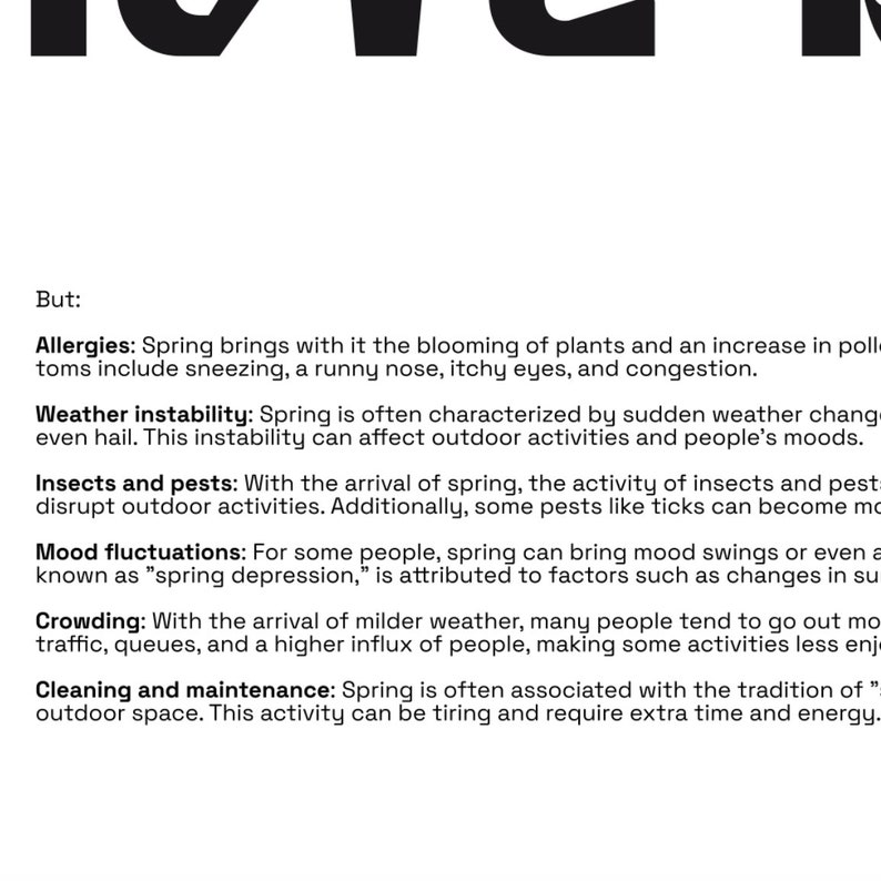 Spring Allergy Discomfort Poster: Find Relief and Comfort in Every ...