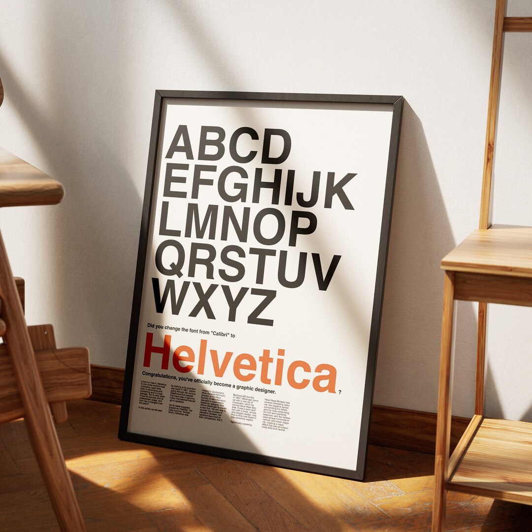 Helvetica Typeface Poster: Celebrate Timeless Elegance and Versatility ...