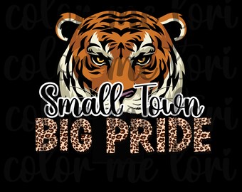 Small Town Big Pride Tiger Football Mom/ Football Shirt/ Sports Mom T-shirt/ Football T-shirt ...