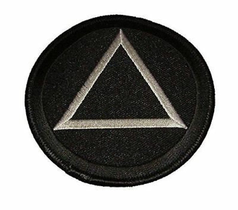 Alcoholics Anonymous AA Circle Triangle Symbol Patch Black and - Etsy