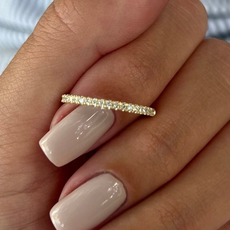 Thin Diamond Band - Etsy