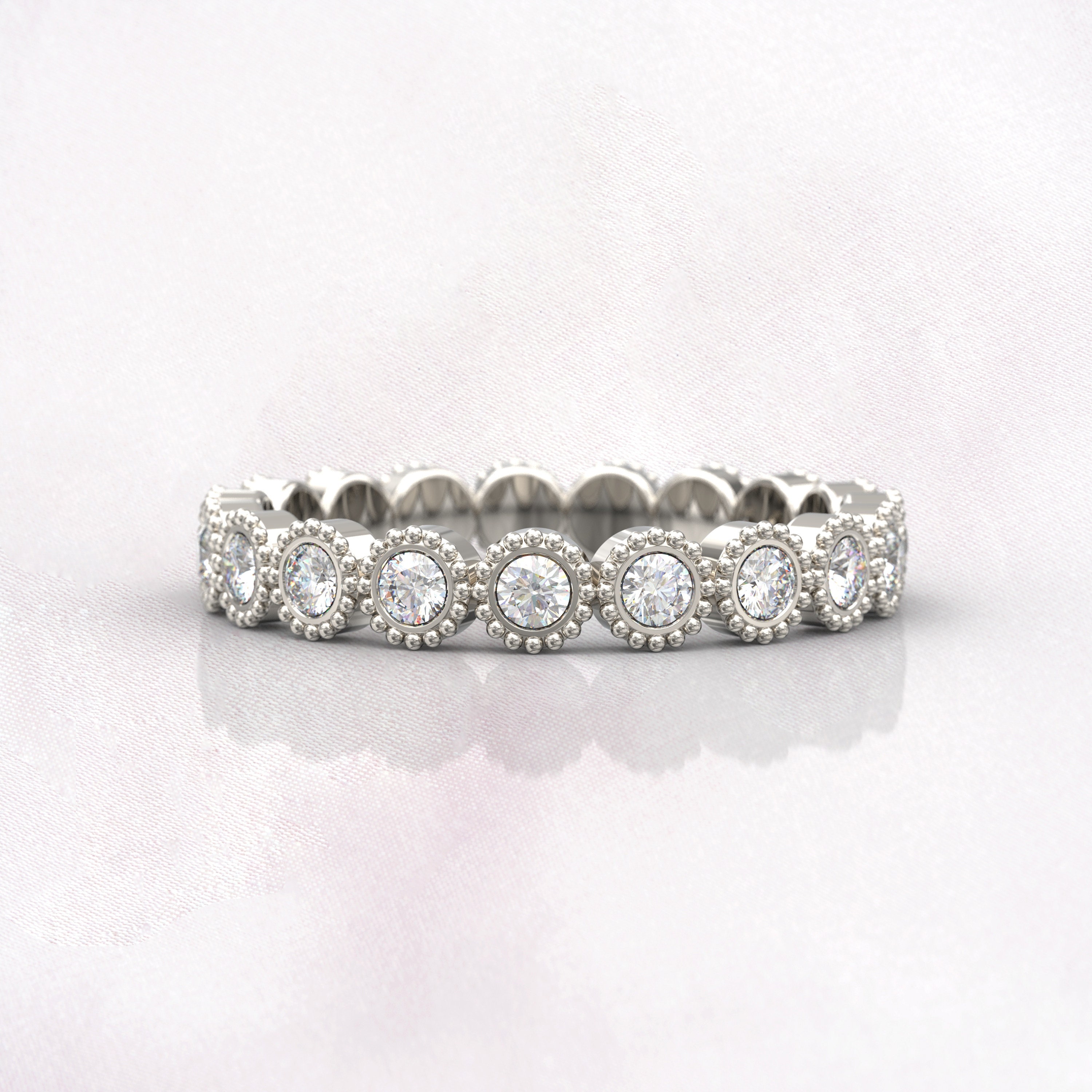 Wedding Bands Women Full Eternity ring Anniversary Gift Art | Etsy