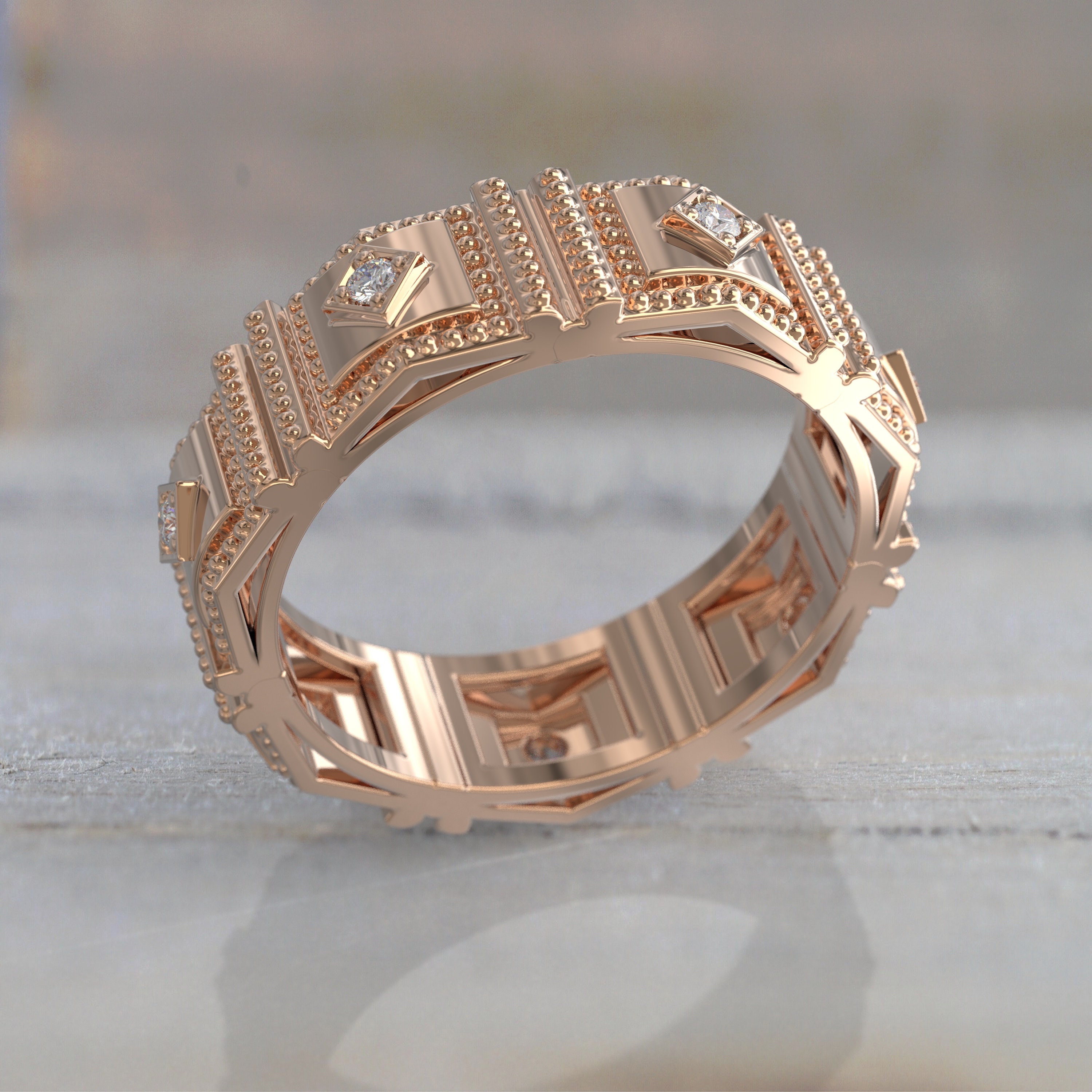 Seven Stone Diamond Band 6 Mm Wedding Band Full Eternity Ring - Etsy