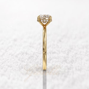 1 CT Hidden Halo Diamond Engagement Ring, Lab Diamond IGI CERTIFIED ...