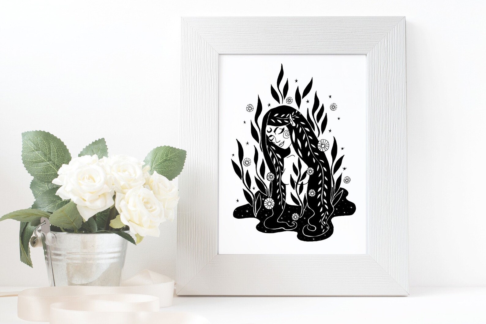 Safe Haven Art Print, Outer Space Wall Decor, Mother Nature Poster ...