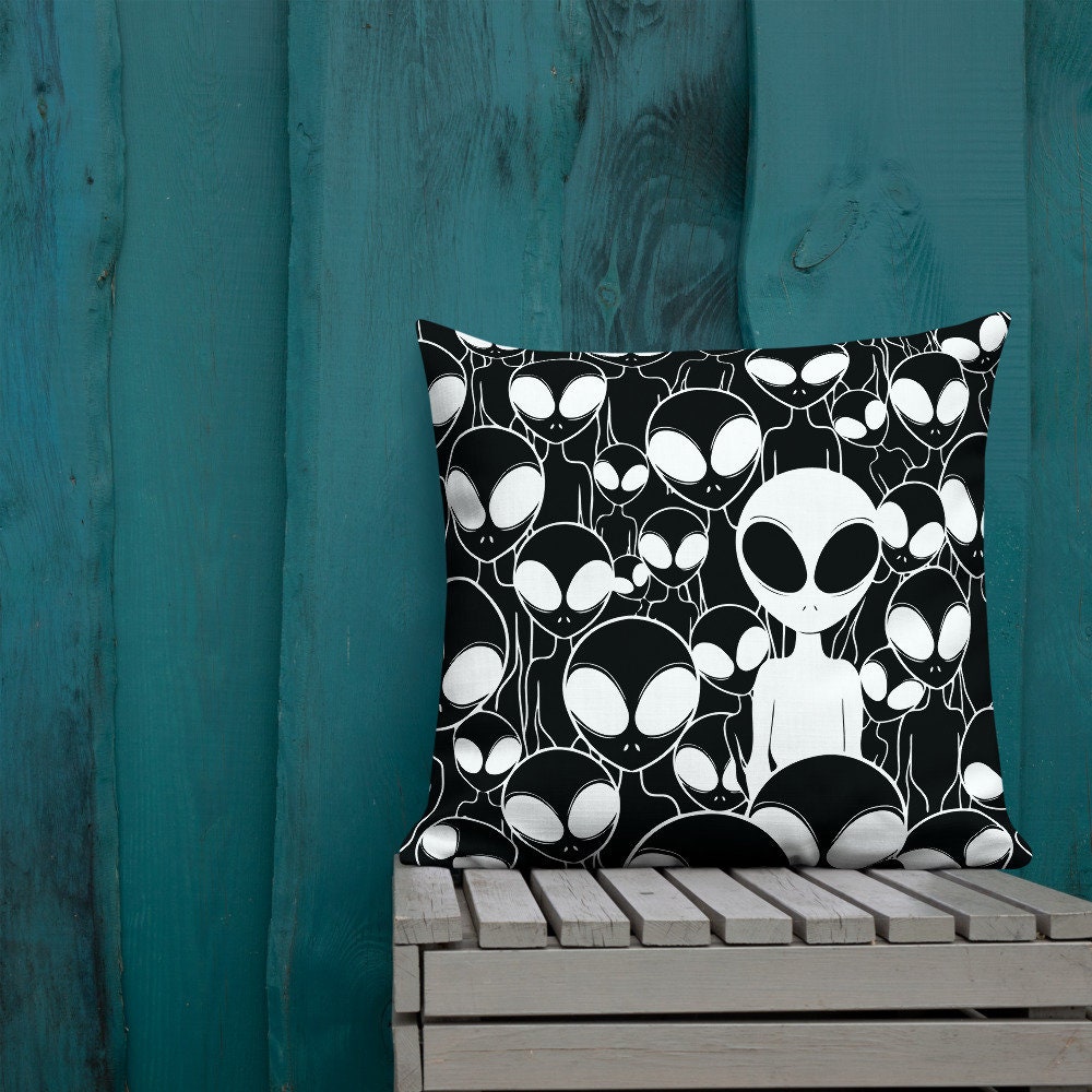 Aliens Among Us Throw Pillow, Alien Pillow, Cozy Space Lover Gift ...