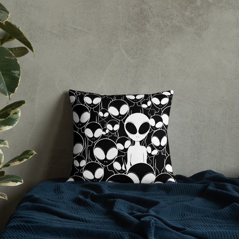 Aliens Among Us Throw Pillow, Alien Pillow, Cozy Space Lover Gift ...