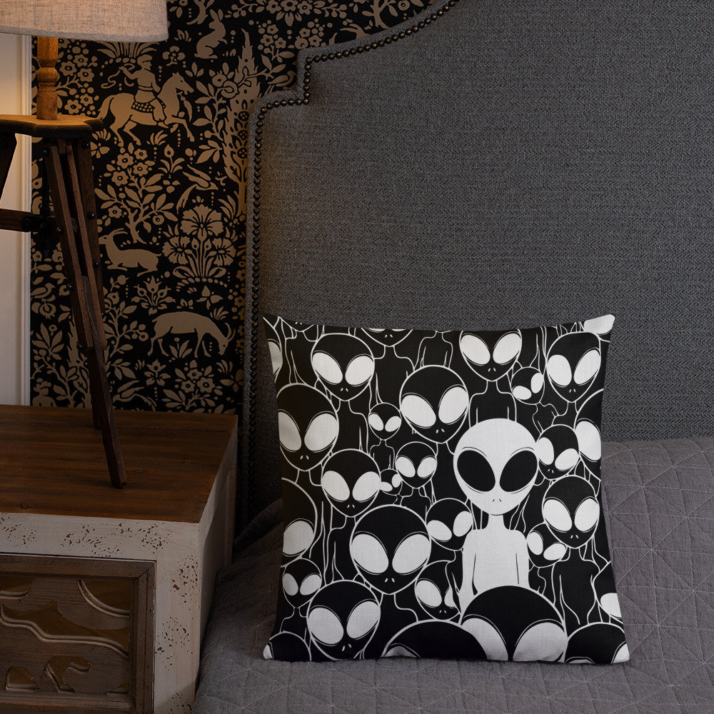 Aliens Among Us Throw Pillow, Alien Pillow, Cozy Space Lover Gift ...