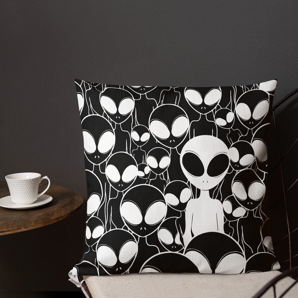 Aliens Among Us Throw Pillow, Alien Pillow, Cozy Space Lover Gift ...