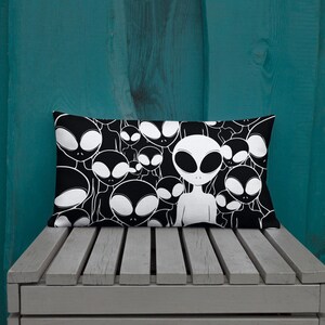 Aliens Among Us Throw Pillow, Alien Pillow, Cozy Space Lover Gift ...