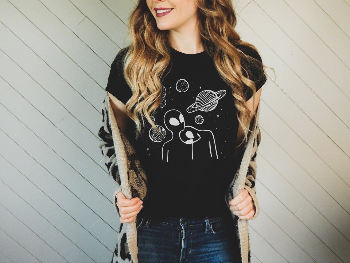 Space Shirt, Space T-shirt, Graphic Tee, Womens Graphic T Shirt, Galaxy ...