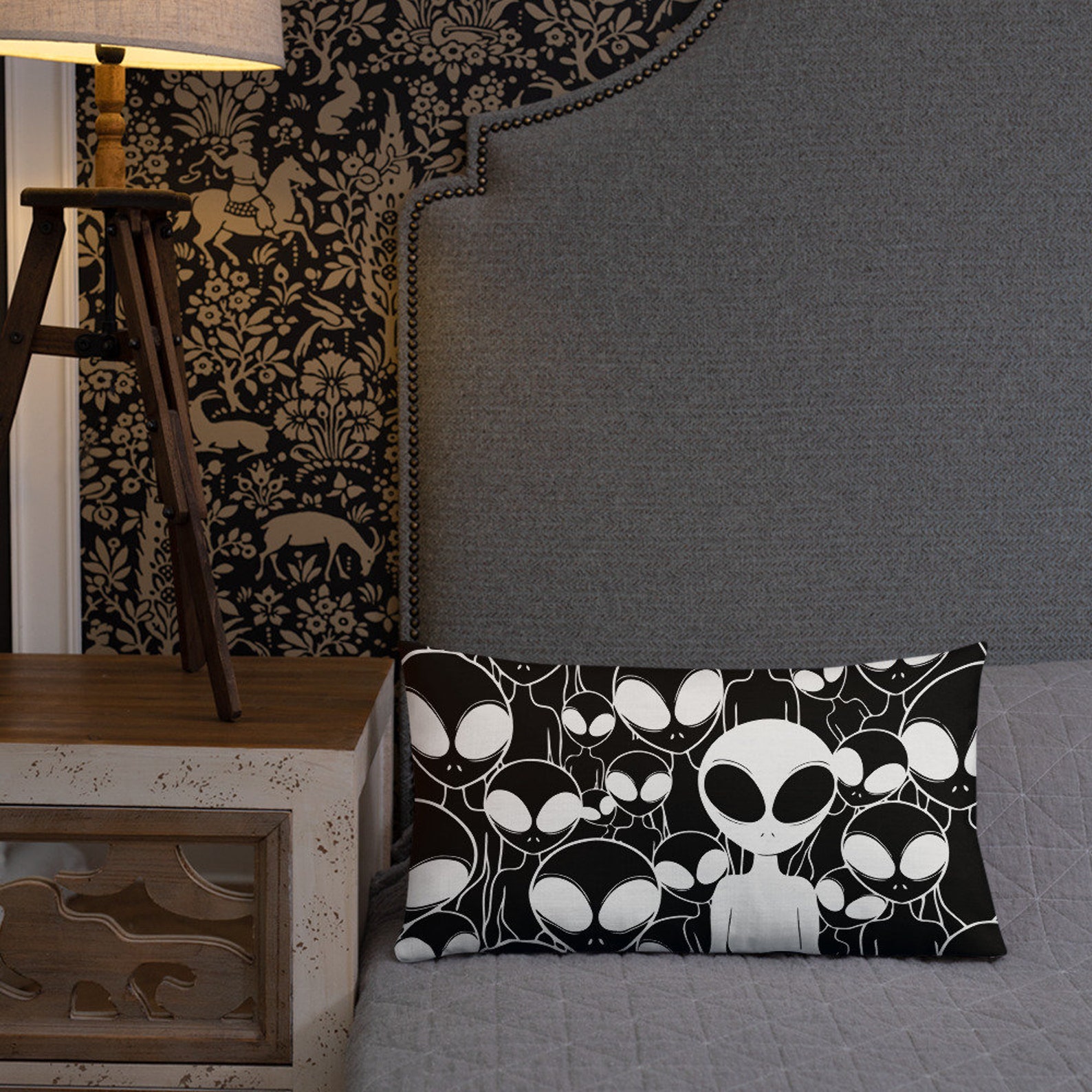 Aliens Among Us Throw Pillow, Alien Pillow, Cozy Space Lover Gift ...