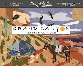 Grand Canyon Vector | Etsy