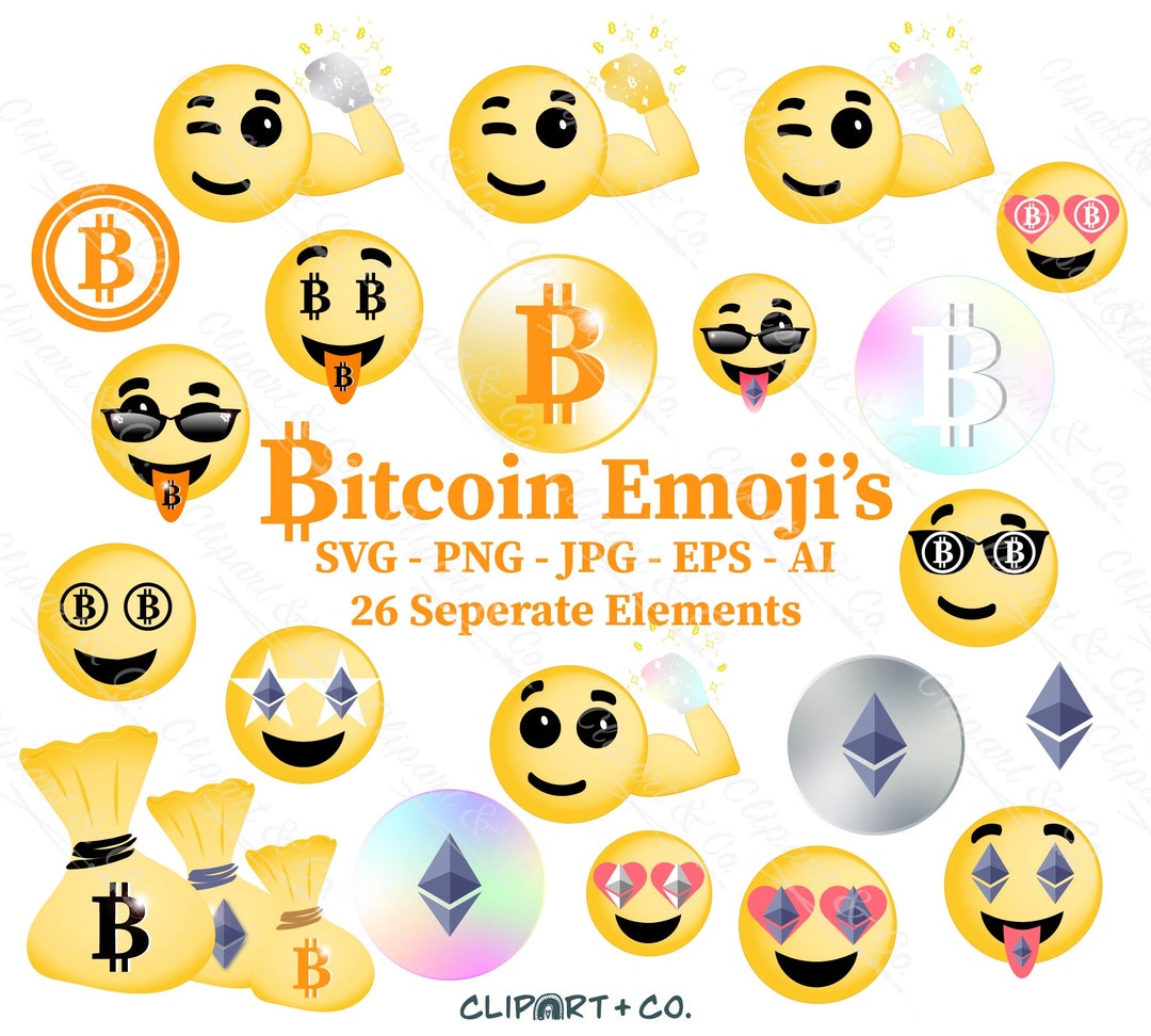 Bitcoin Emoji SVG Clipart – Crypto Art Graphics (digital Download) - Etsy