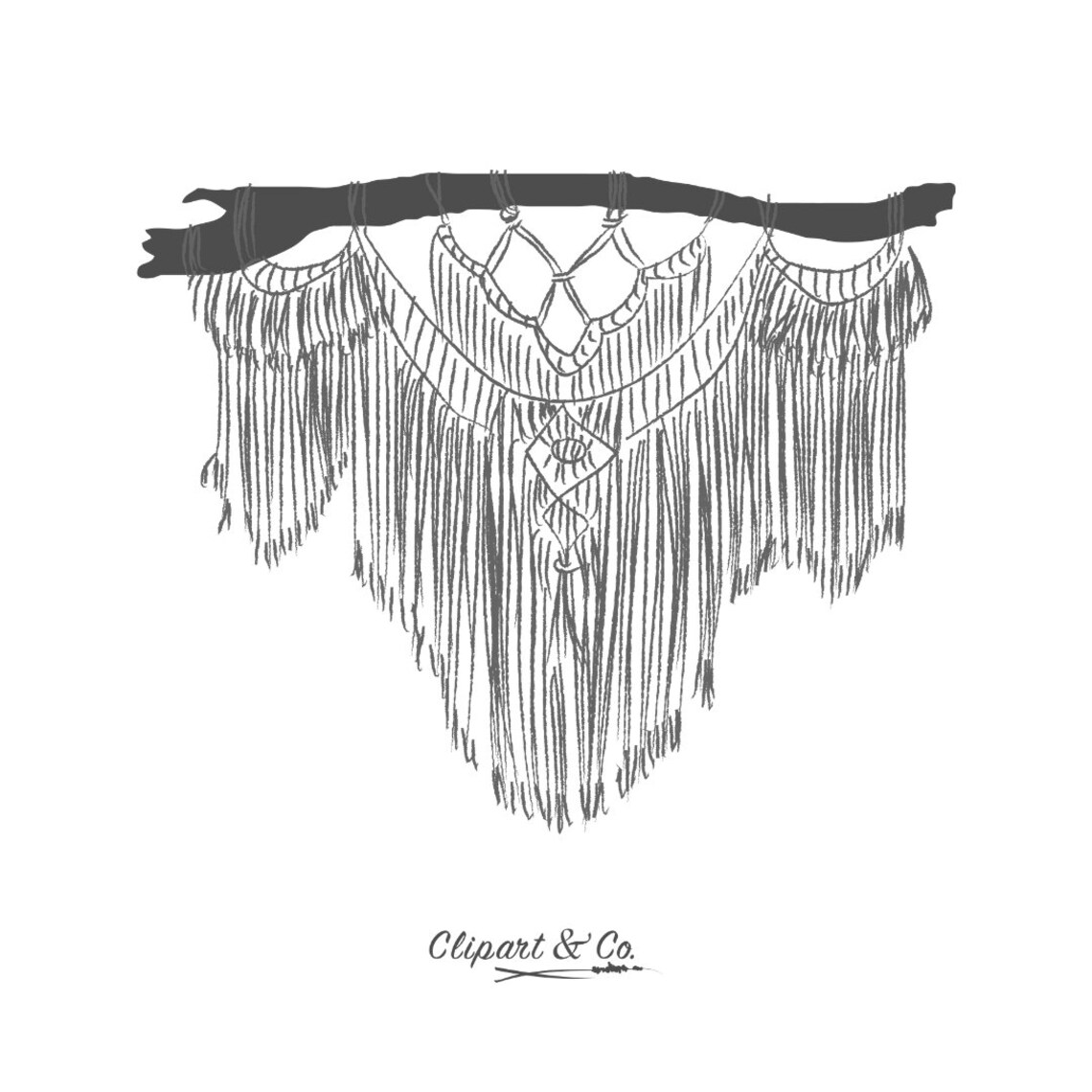 Macrame Vector Boho Clipart Macrame Patterns Vector | Etsy