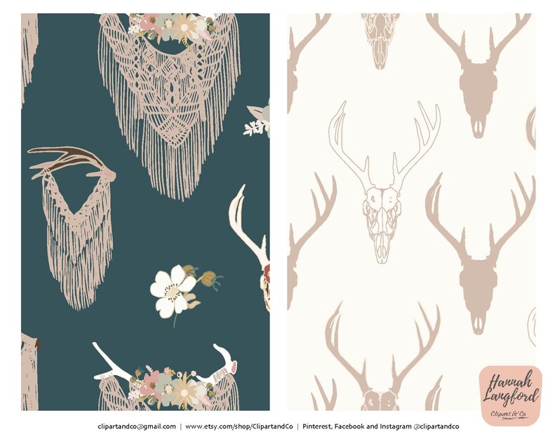 Boho Pattern Digital Paper Rustic Patterns Rustic Surface - Etsy