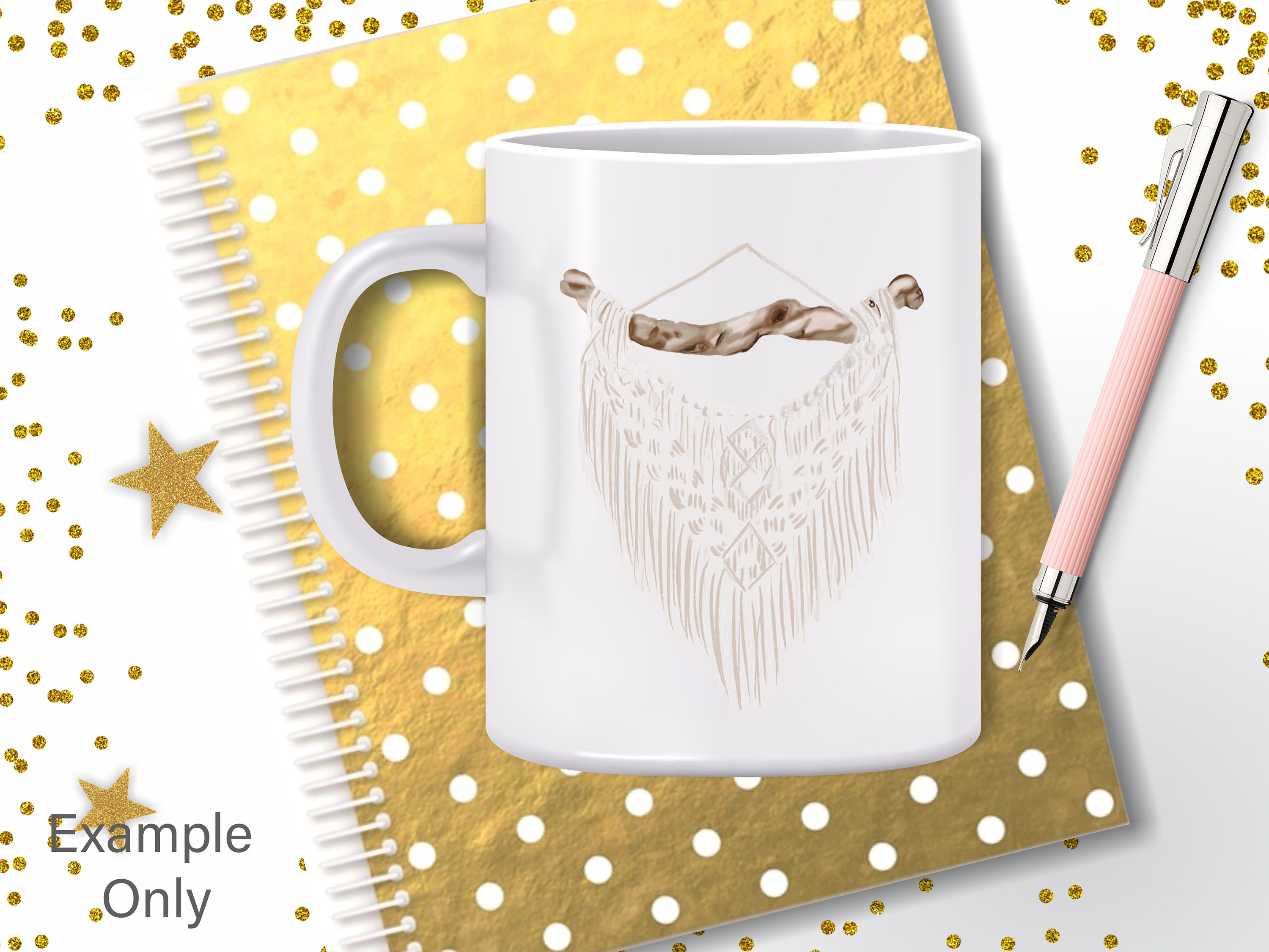 Macrame Sticker - Boho Stickers Waterproof - Macrame Stickers - Macrame ...