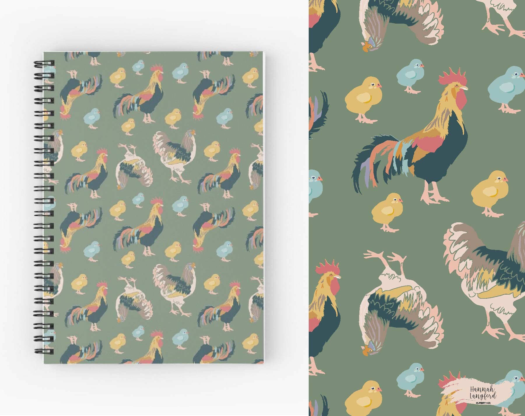 Chicken Farm Animal Clipart Chicken Digital Paper Rooster - Etsy
