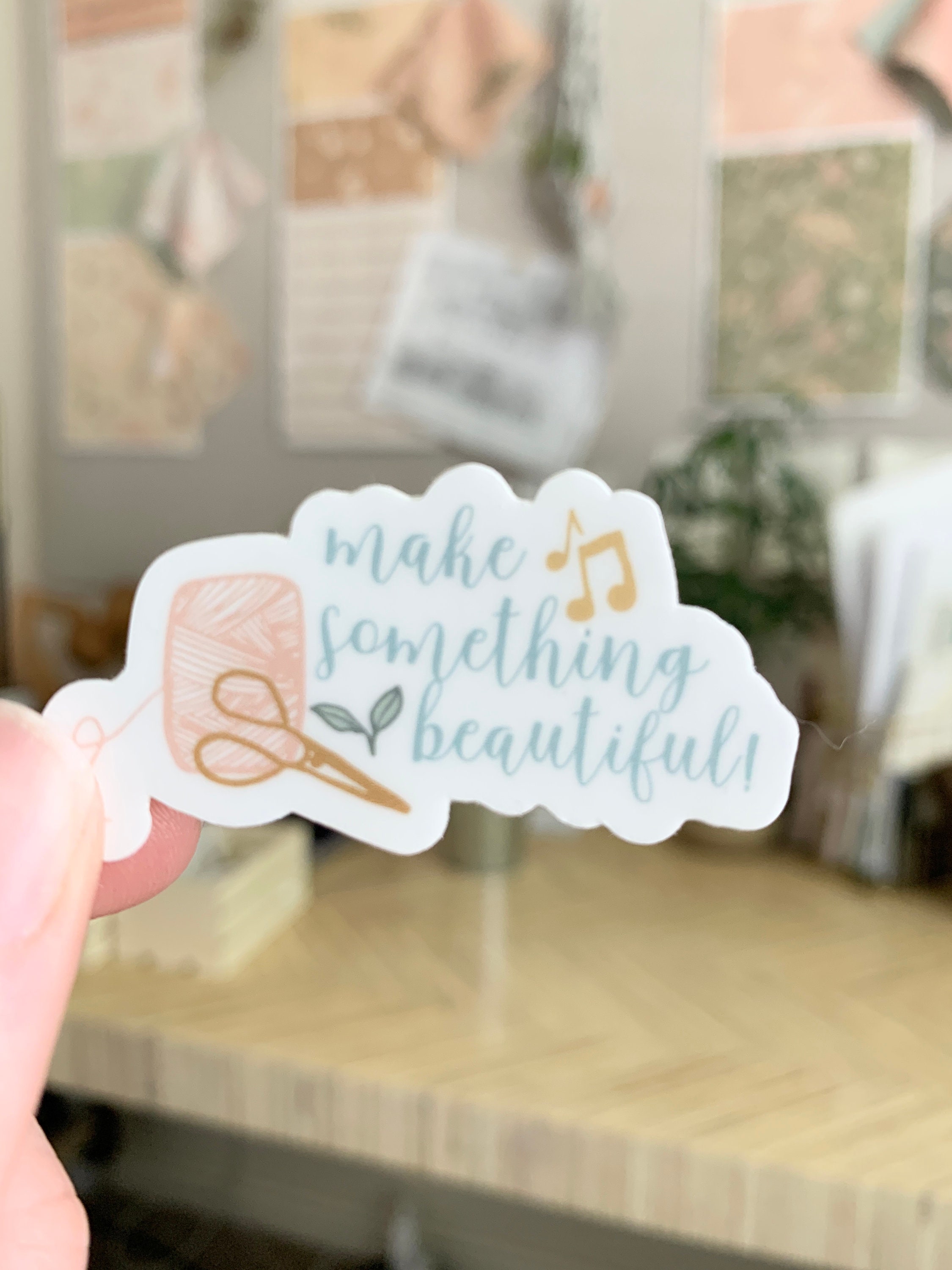 Artsy Stickers, Make Something Beautiful Sticker, Removable Stickers ...