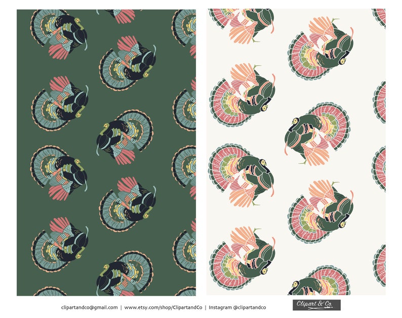 Thanksgiving Digital Papers Fall Digital Papers Thanksgiving Seamless ...