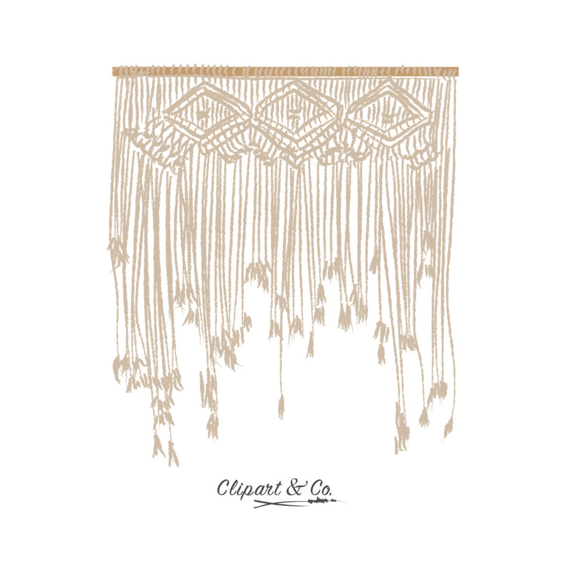 Macrame Vector Boho Clipart Macrame Patterns Vector | Etsy