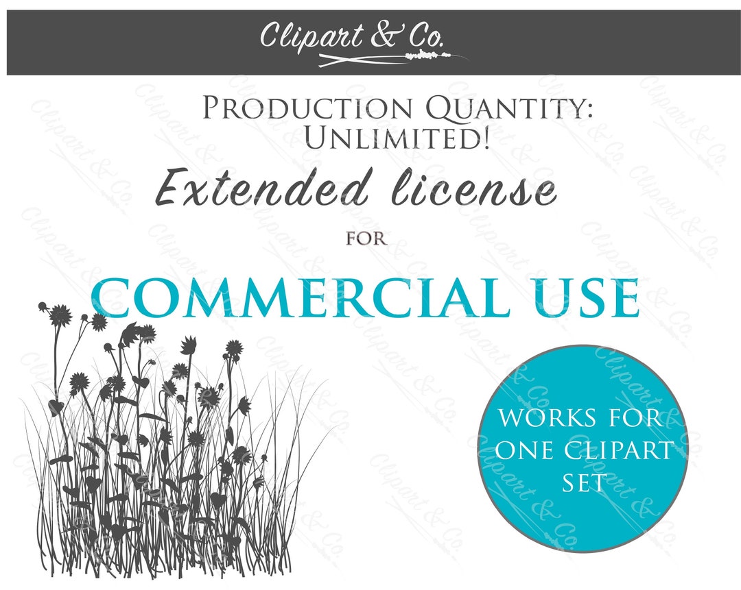 Clipart Extended License – Unlimited Commercial Use - Etsy