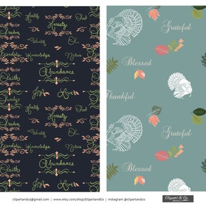 Thanksgiving Digital Papers - Fall Digital Papers - Thanksgiving ...