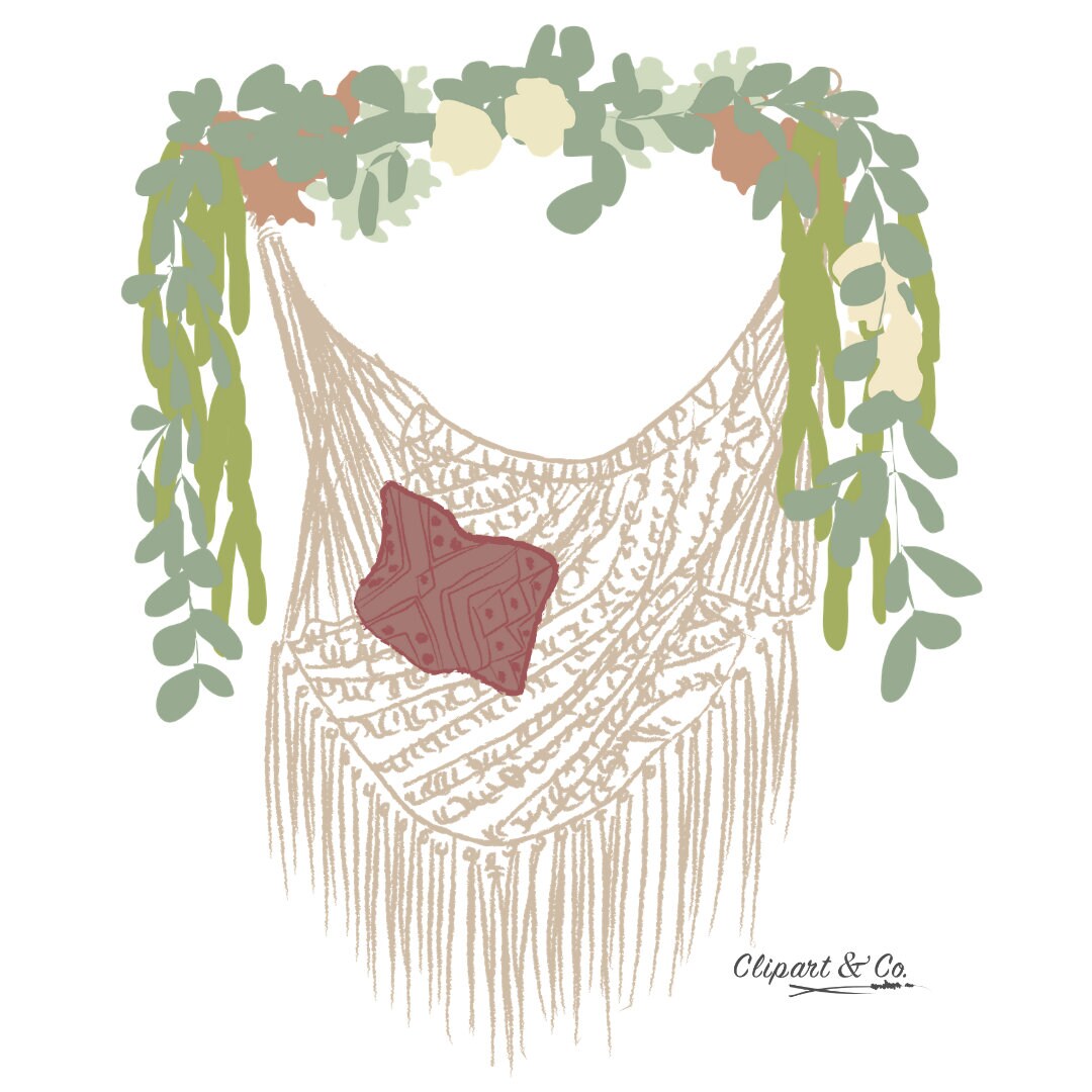 Boho Clipart - Design Elements - Vector Images - Floral Clipart ...