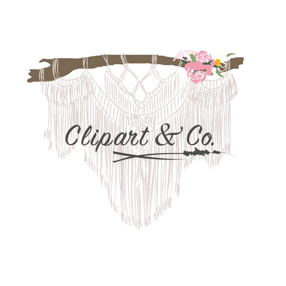 Macrame Vector Boho Clipart Macrame Patterns Vector | Etsy