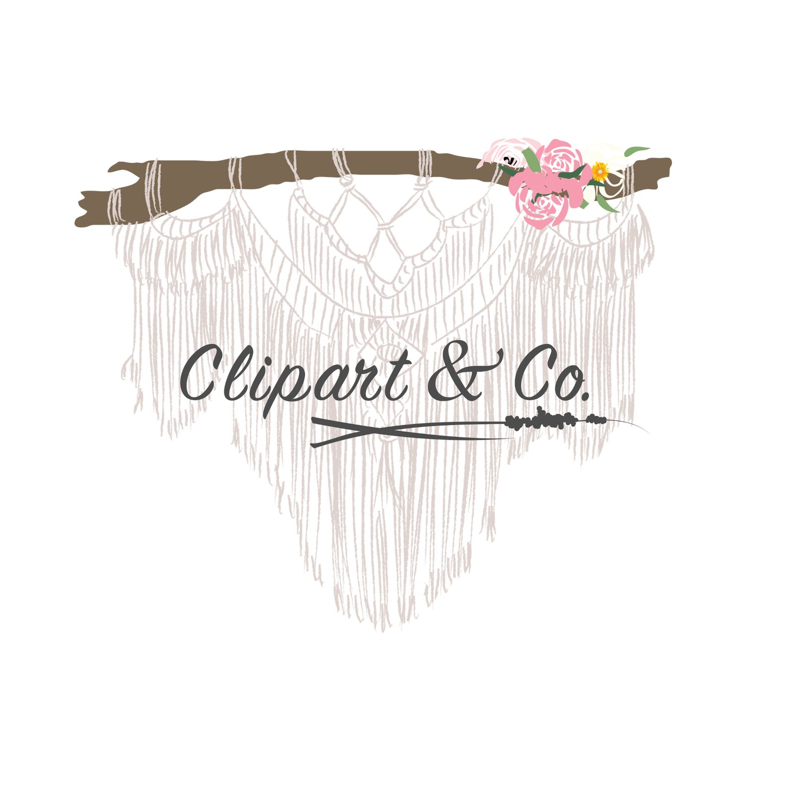 Macrame Vector Boho Clipart Macrame Patterns Vector | Etsy