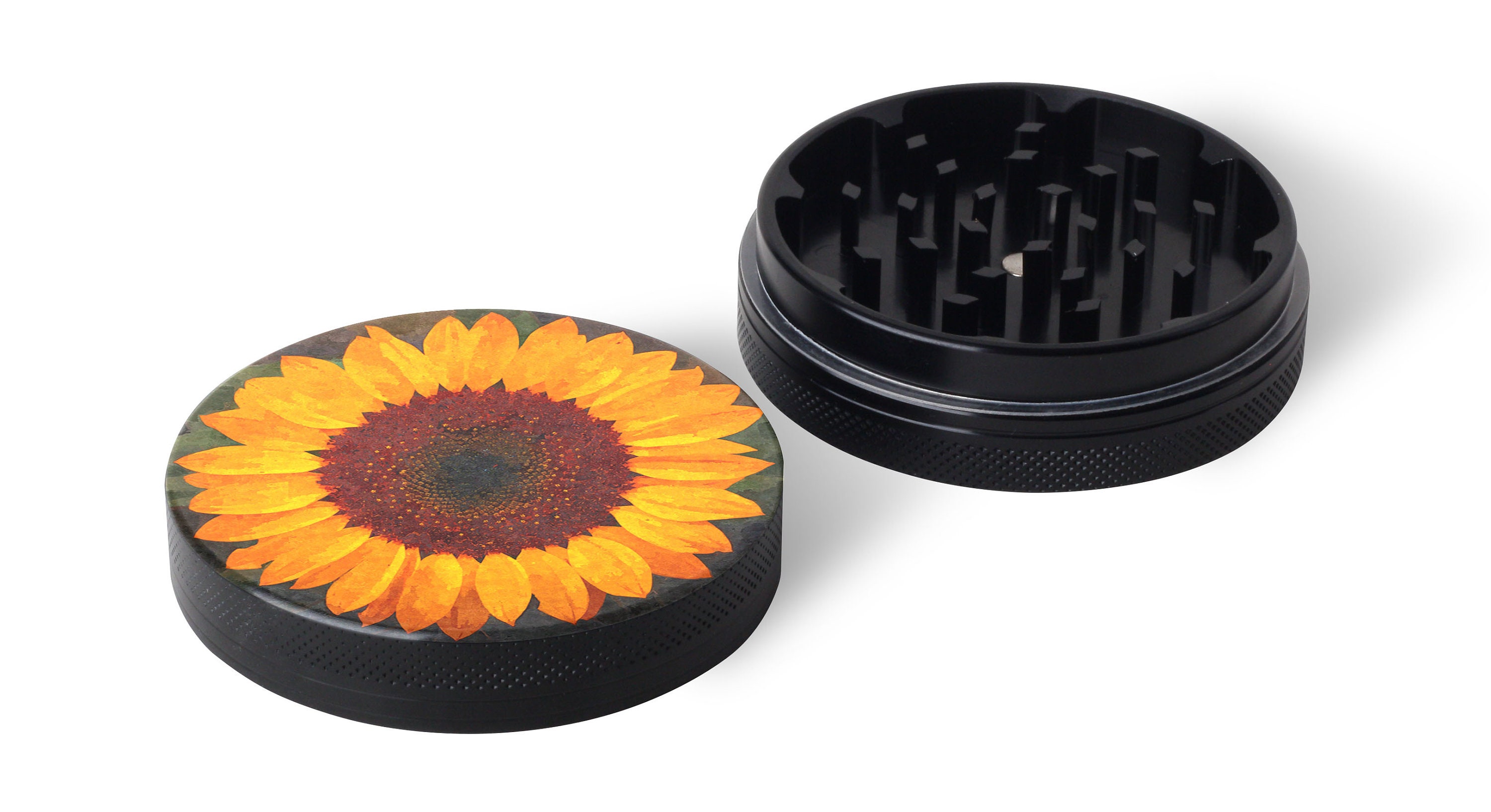 Sunflower Premium Slim 2 Piece Metal Grinder for Dry Herb | Etsy
