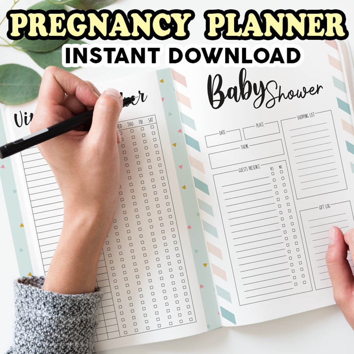 Pregnancy Planner Printable Pregnancy Journal Pregnancy | Etsy