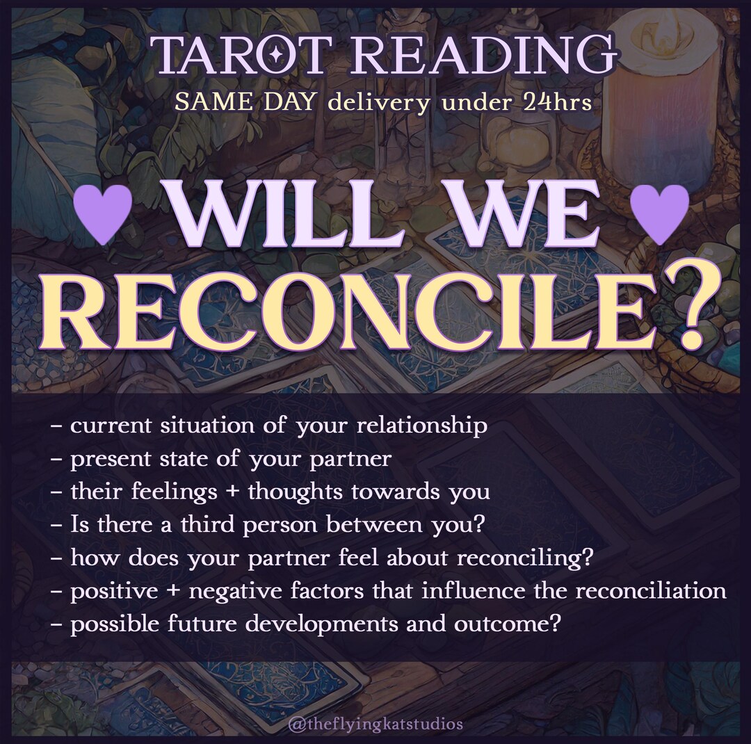 Will We Reconcile? Tarot Reading - Same Day 24h . Your Partner Will ...