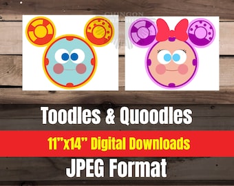 8x10 Toodles & Quoodles Digital Download Mickey Mouse | Etsy