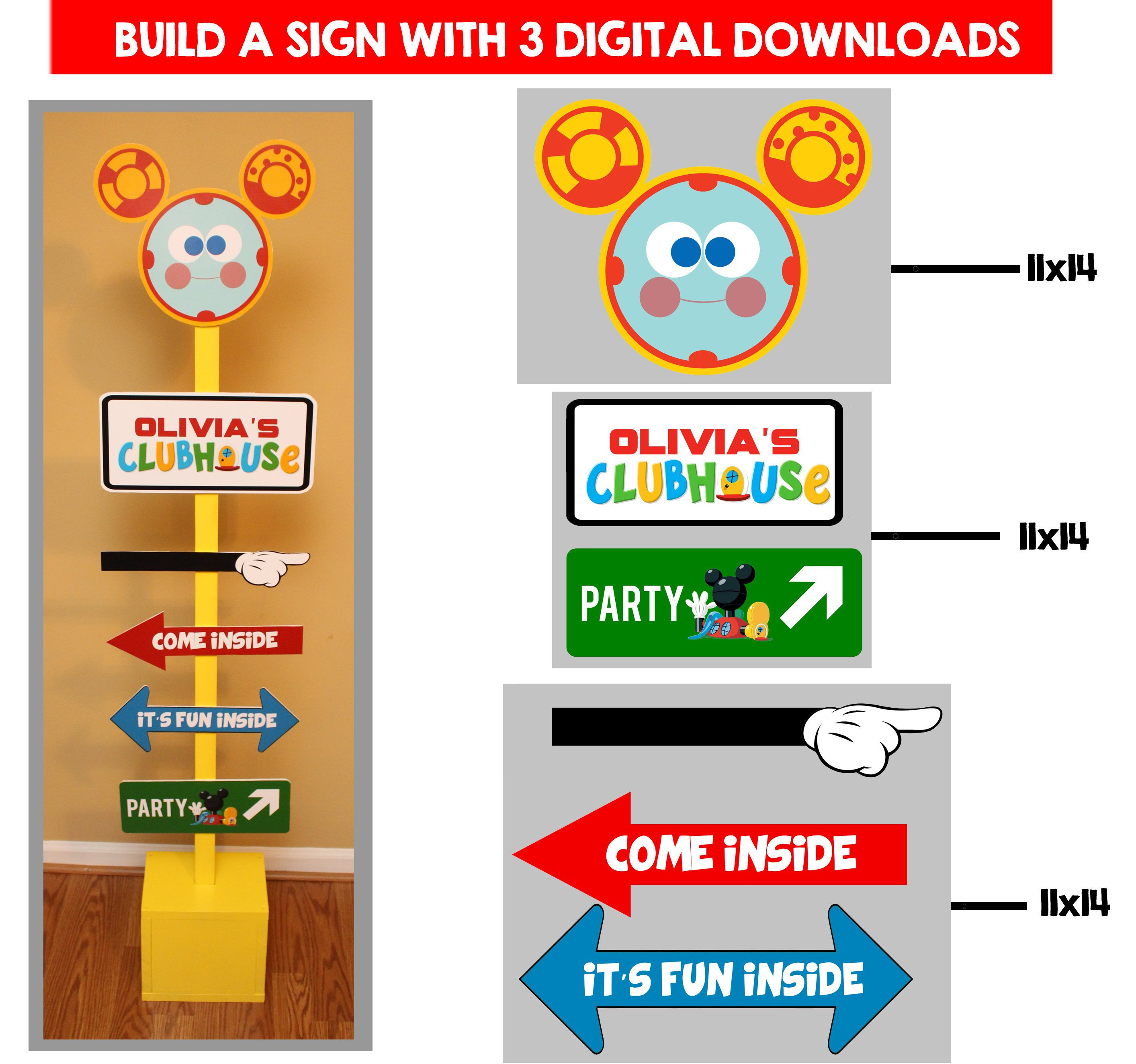 Mickey Mouse Clubhouse Printable Signs