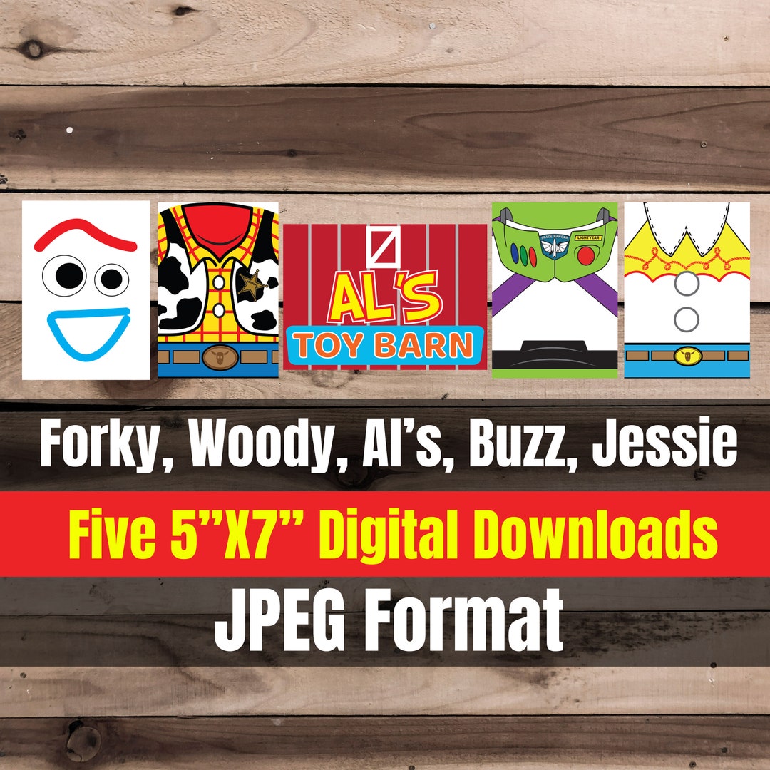 Toy Story 5 Pack Forky Woody Al's Toy Barn Buzz Jessie - Etsy