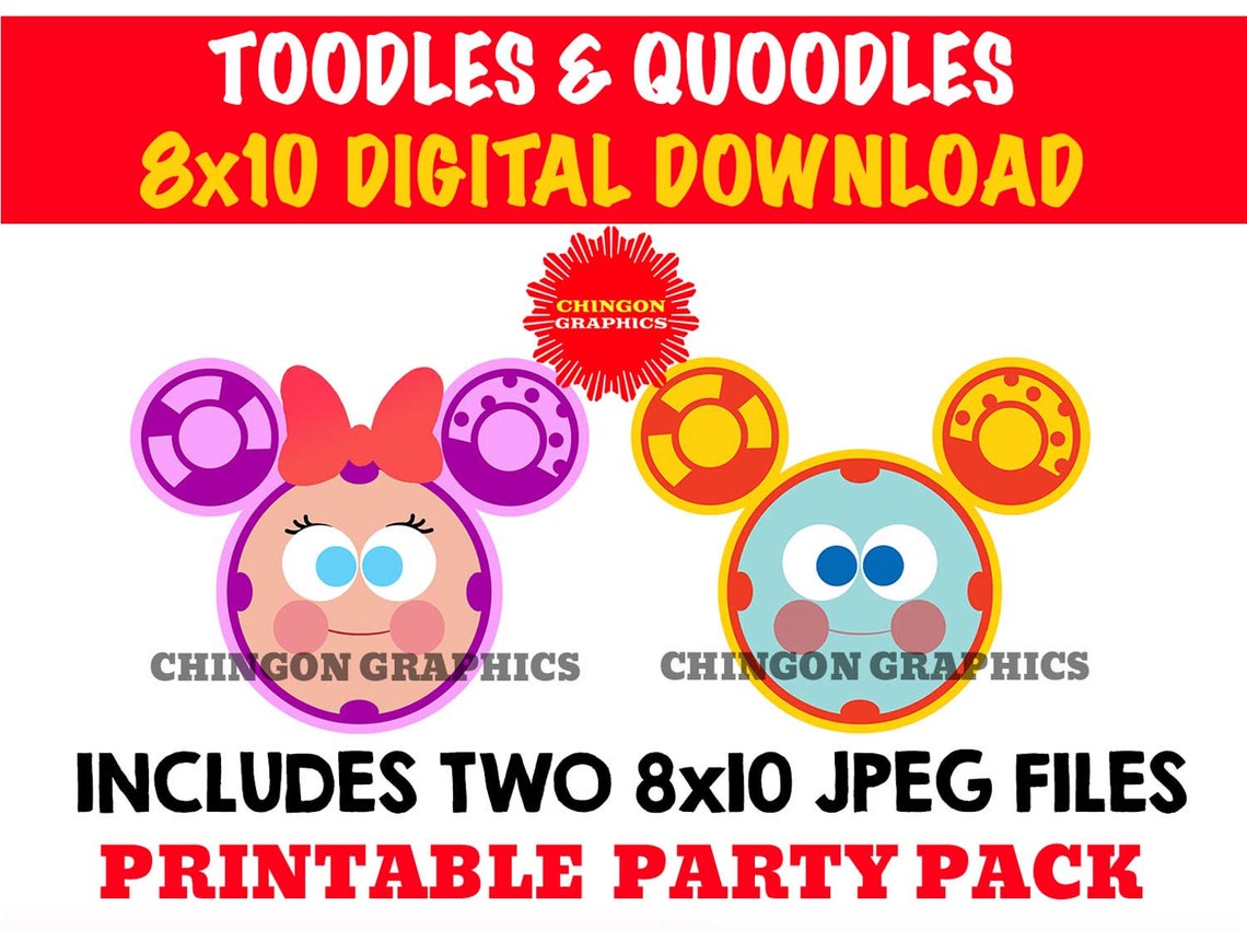 8x10 Toodles & Quoodles Digital Download Mickey Mouse - Etsy