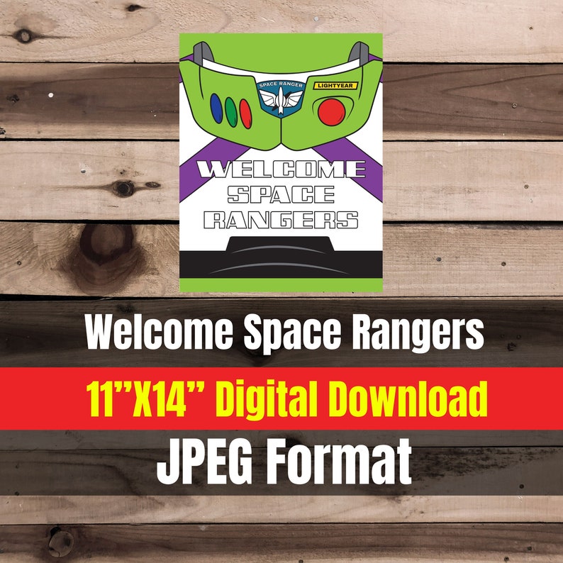 Buzz Light Year Welcome Space Rangers Sign Toy Story - Etsy